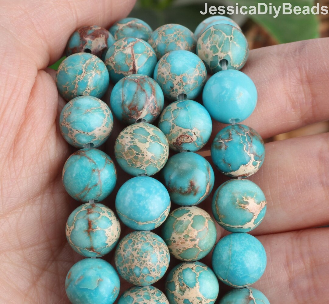 Sea Blue Imperial Gemstone, Sea Sediment Emperor Beads, Jewelry ...