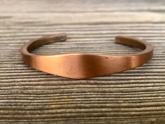 Vintage copper cuff bracelet - Gem