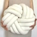 Velvet Knot Pillow Large Round Knot Cushion Scandinavian - Etsy