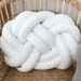Decorative White Cushion in Infinity Knot, Minky Plush Flat Knot Pillow ...