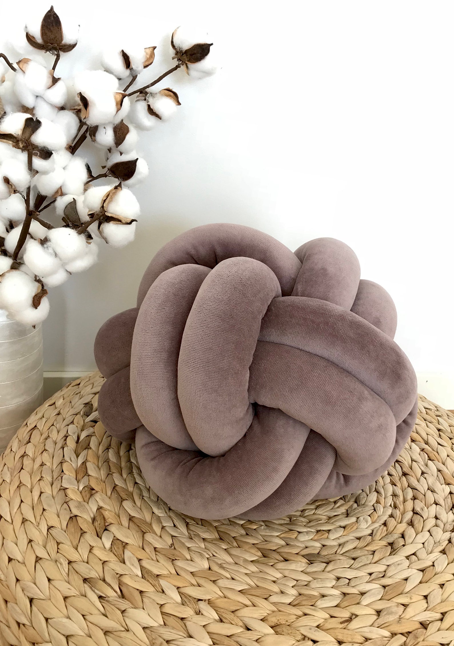 Infinity Knot Pillow Scandinavian Knot Cushion ember Large - Etsy