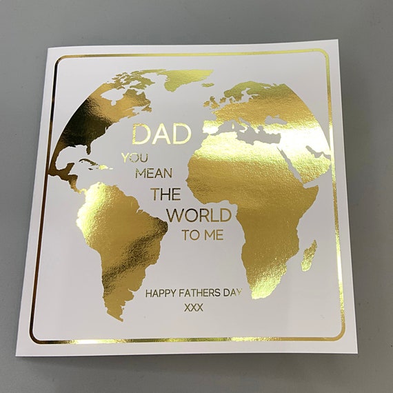 Fathers Day Card Gold Foil Luxury Card Daddy for Dad - Etsy