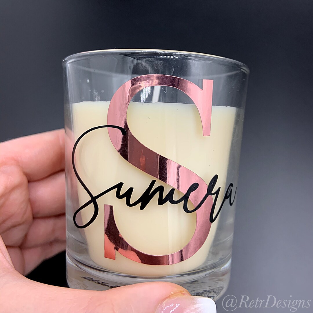 Personalised candle with Initial Christmas gift Birthday gift ...