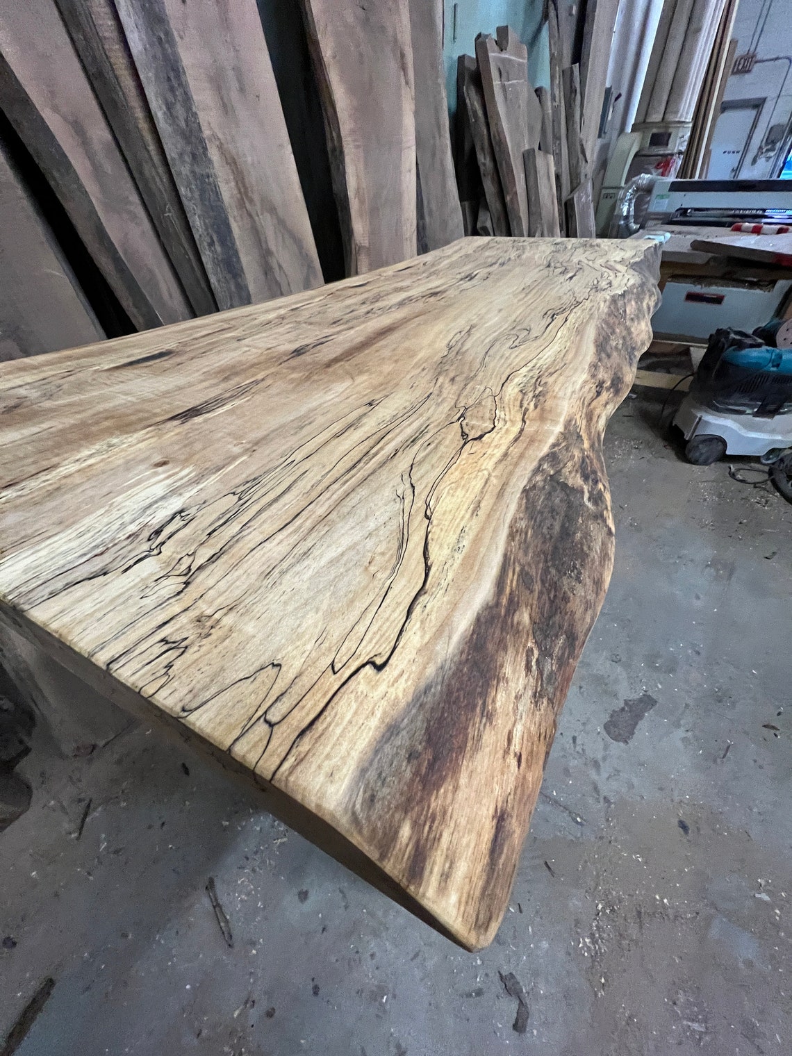 Custom Made Spalted Maple Live Edge Sofa Bar Table - Etsy