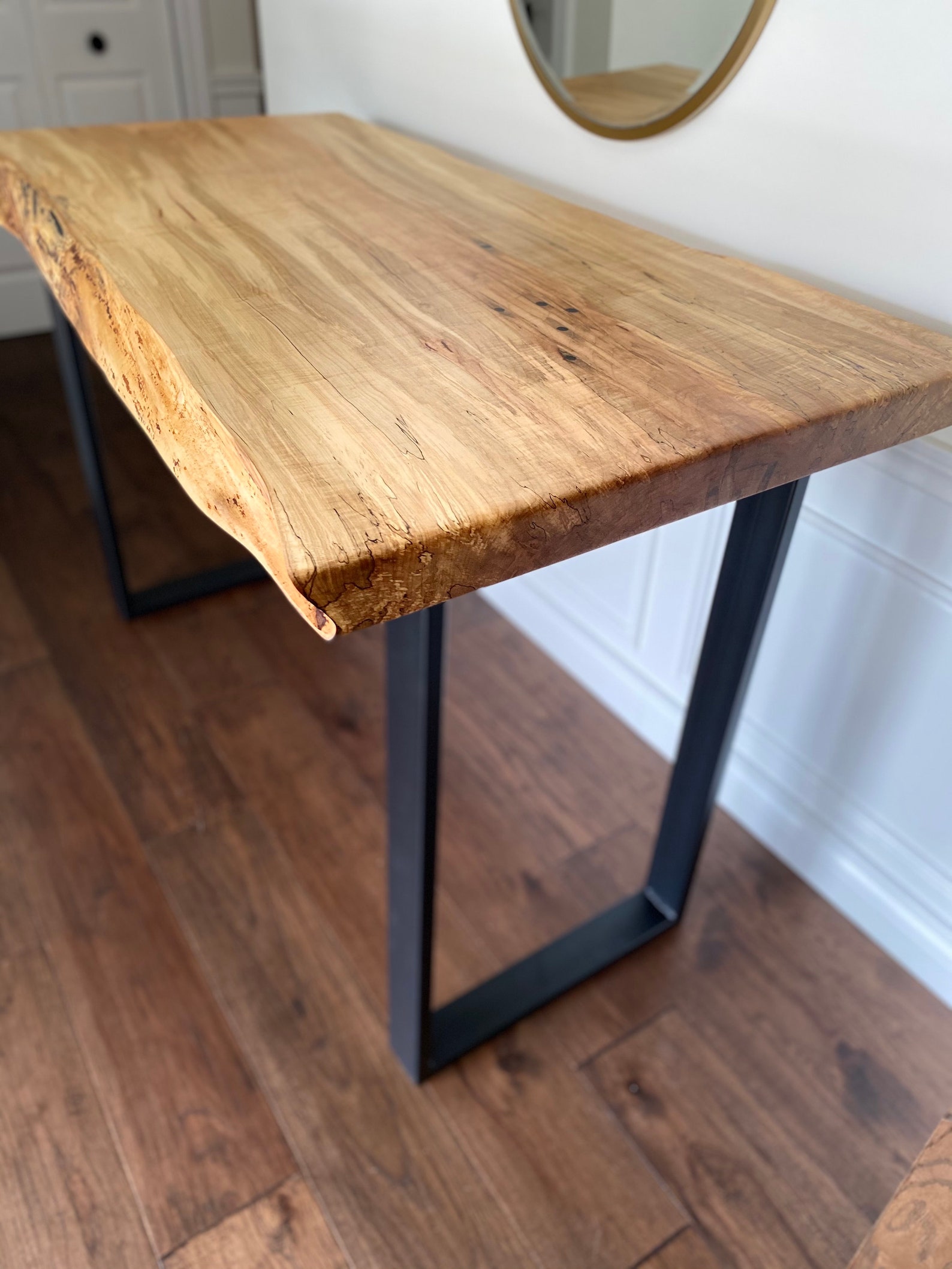 Custom Made Spalted Maple Live Edge Sofa Bar Table - Etsy