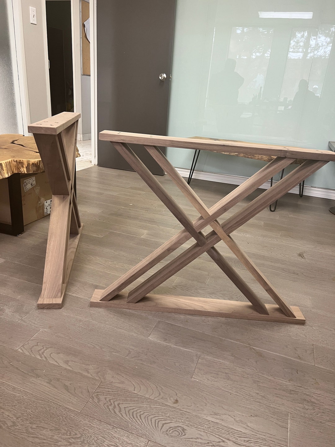 Custom Walnut Dining Table Legs - Etsy