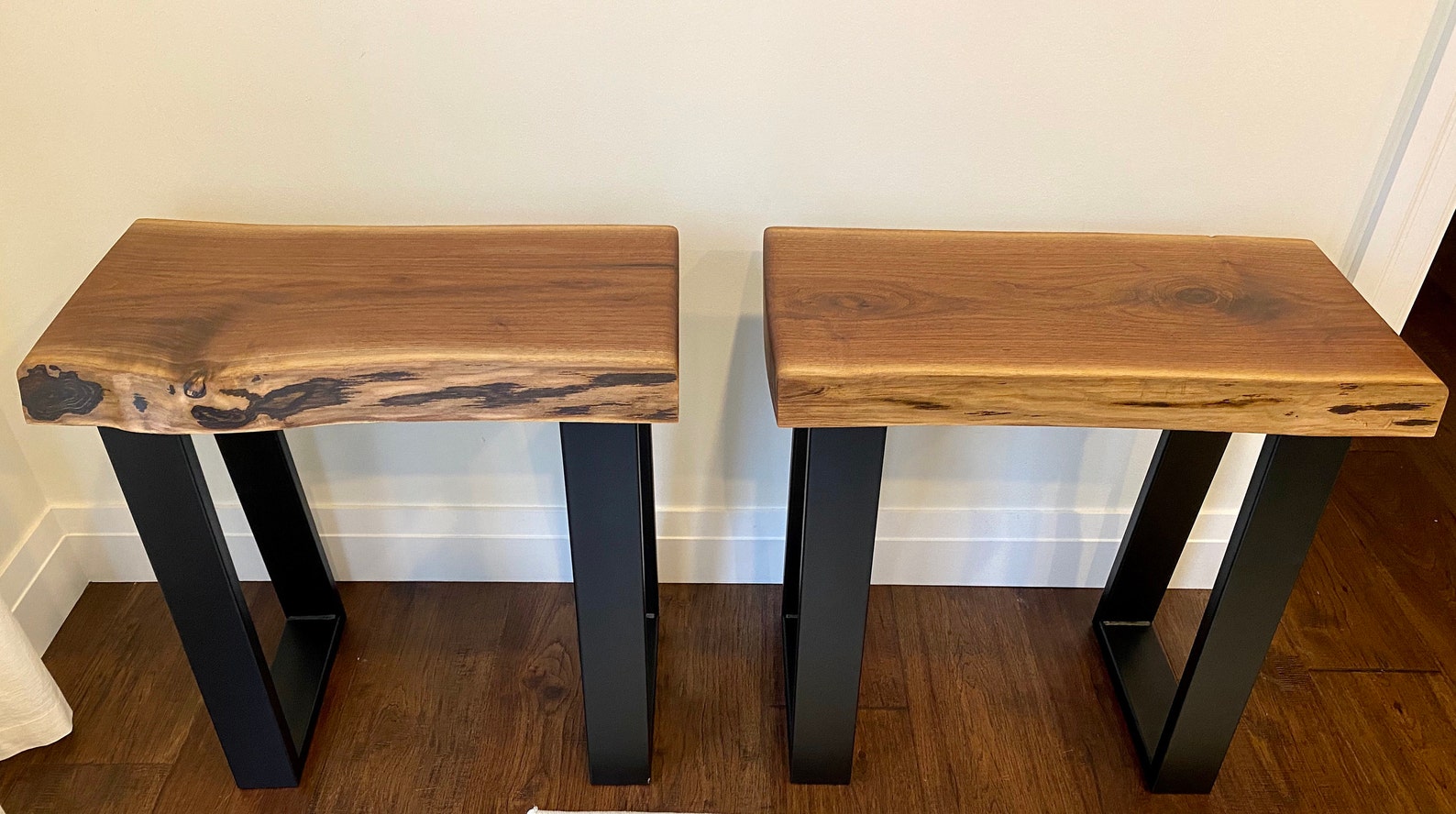 Custom Made Black Walnut Live Edge Side/end Table - Etsy