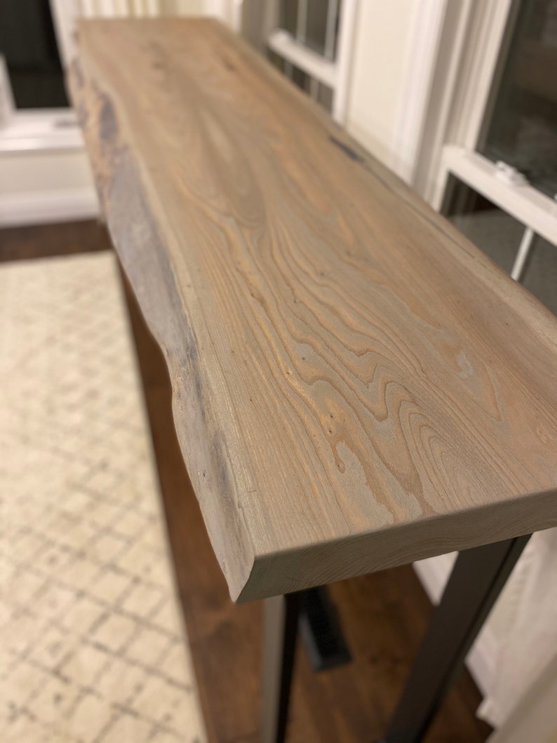 Custom Made Elm Live Edge Sofa Bar Table - Etsy