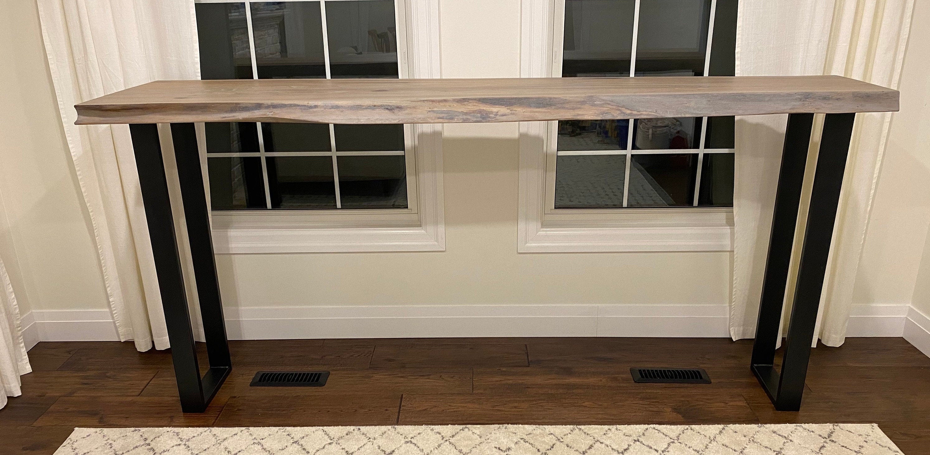 Custom Made Elm Live Edge Sofa Bar Table - Etsy