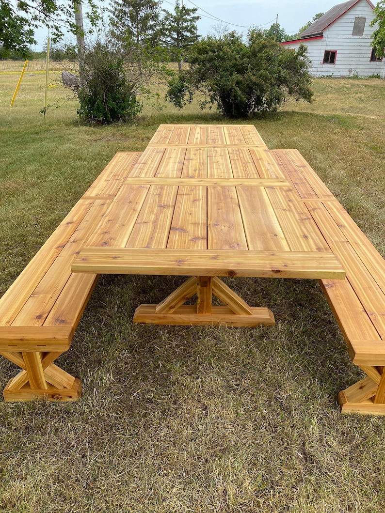 Outdoor Cedar Table Hand Made Using Quality Cedar | Etsy