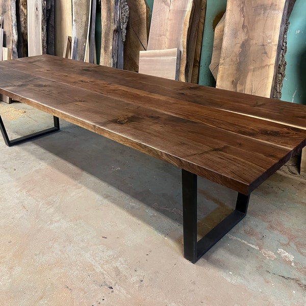 Walnut Dining Table - Etsy
