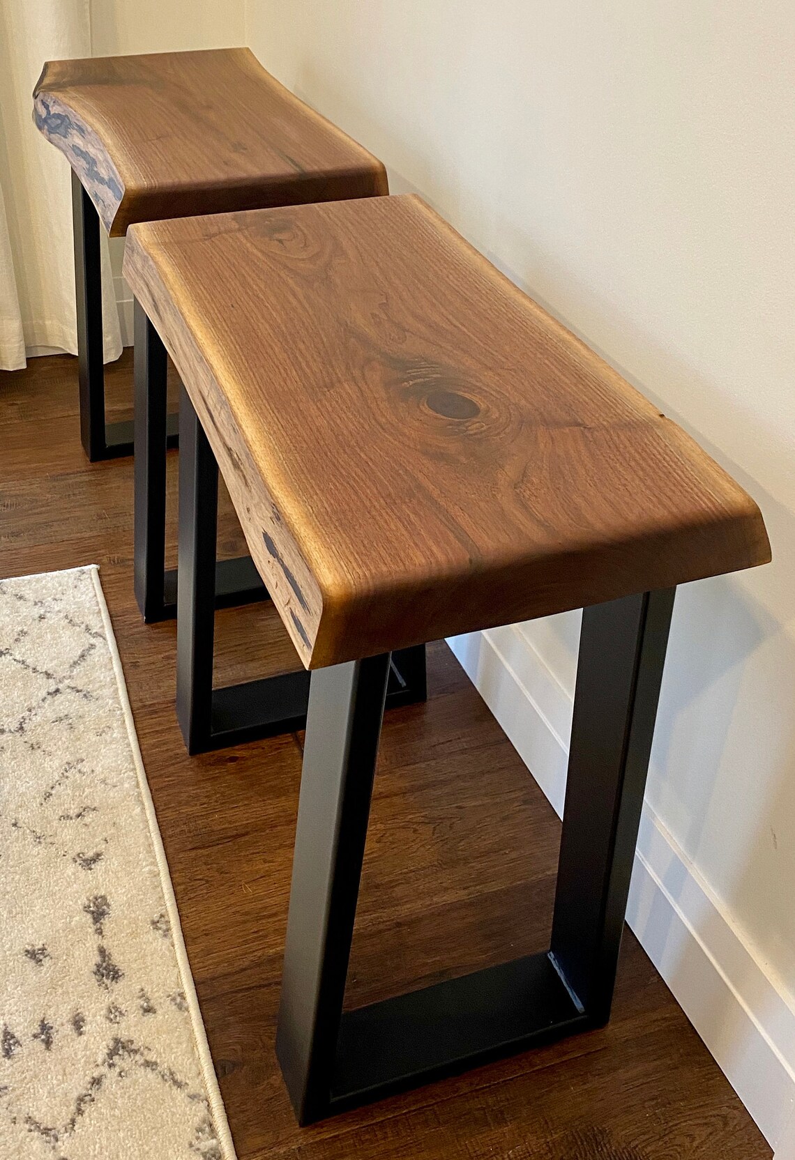 Custom Made Black Walnut Live Edge Side/end Table - Etsy