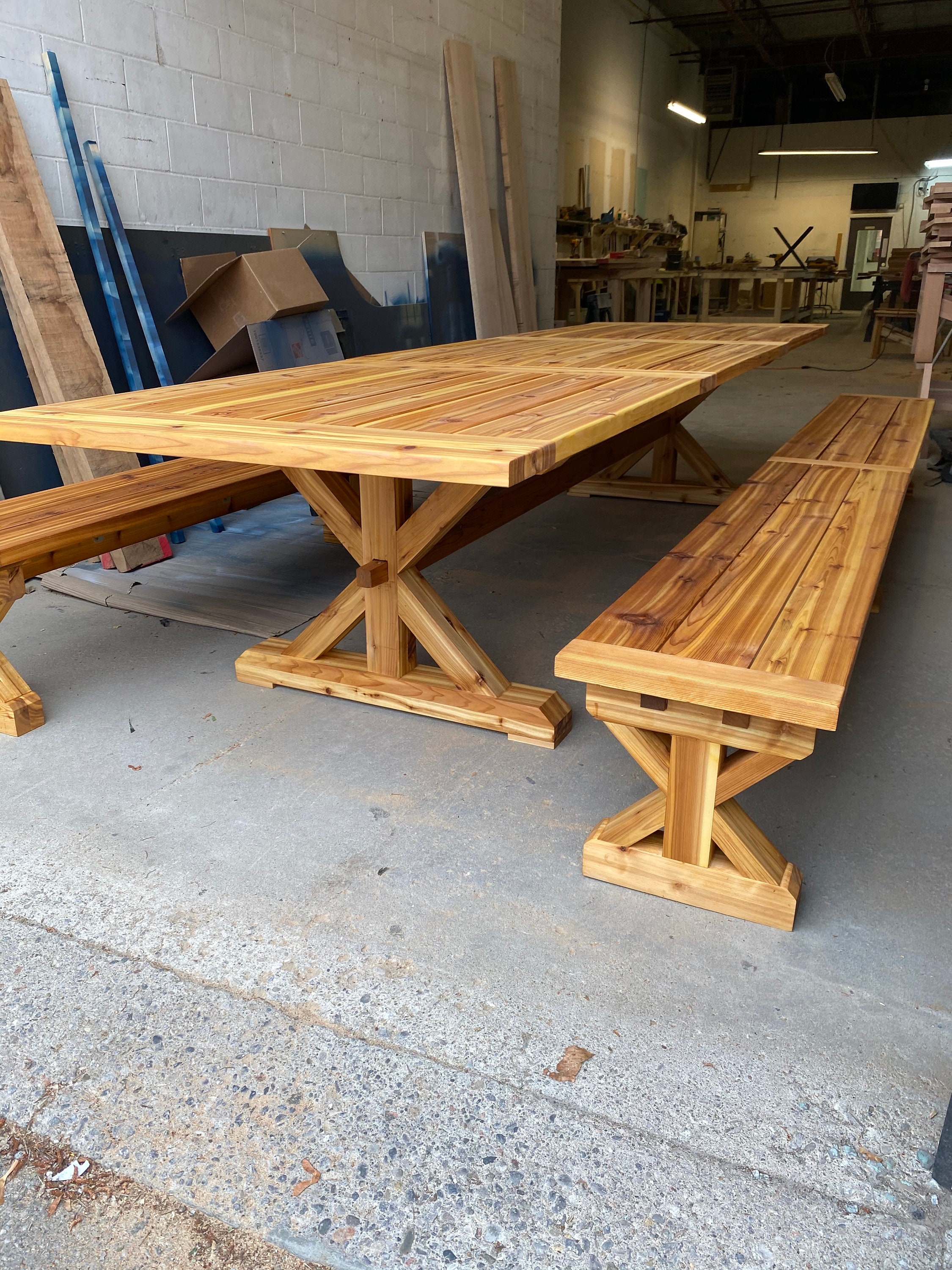 Outdoor Cedar Table Hand Made Using Quality Cedar | Etsy