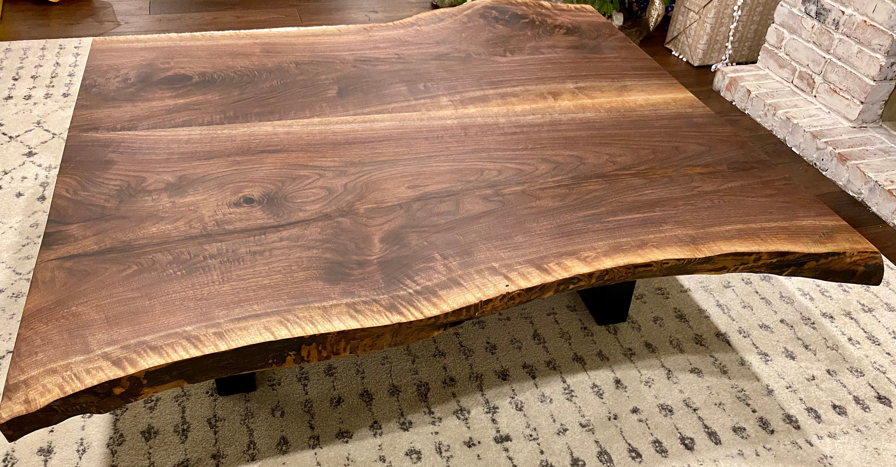 Custom Made Black Walnut Live Edge Table | Etsy