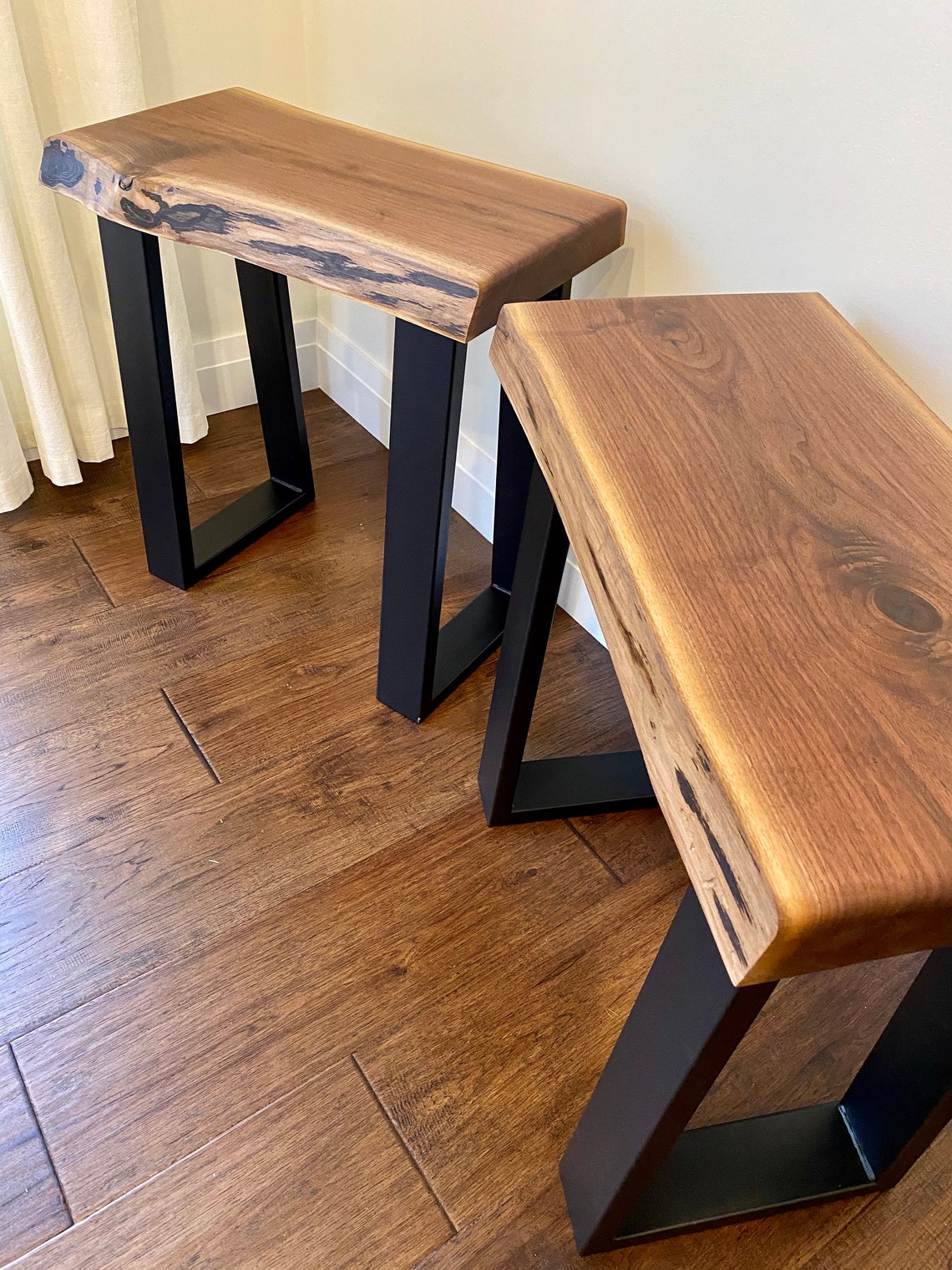 Custom Made Black Walnut Live Edge Side/end Table - Etsy