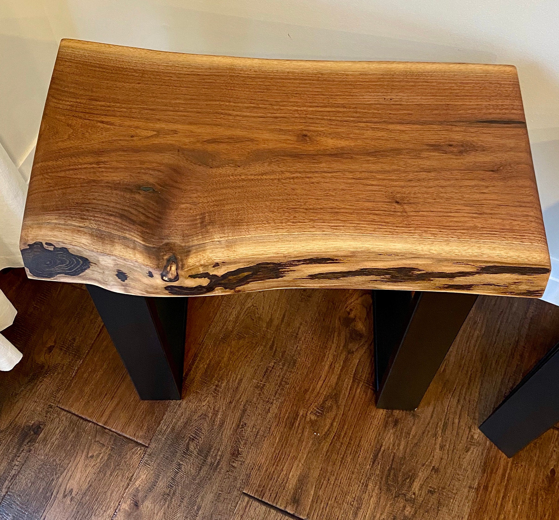 Custom Made Black Walnut Live Edge Side/end Table - Etsy