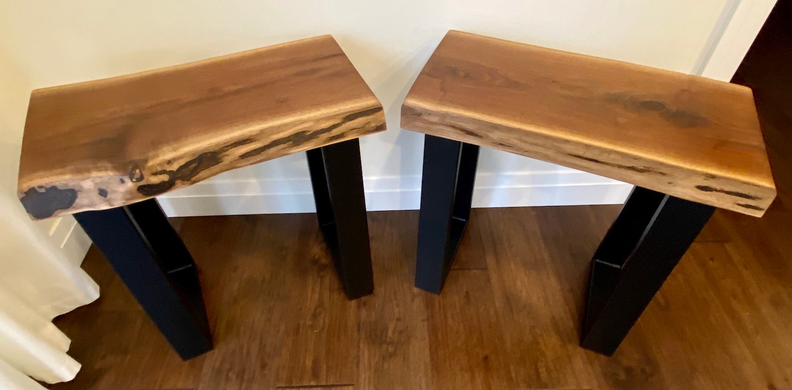 Custom Made Black Walnut Live Edge Side/end Table - Etsy