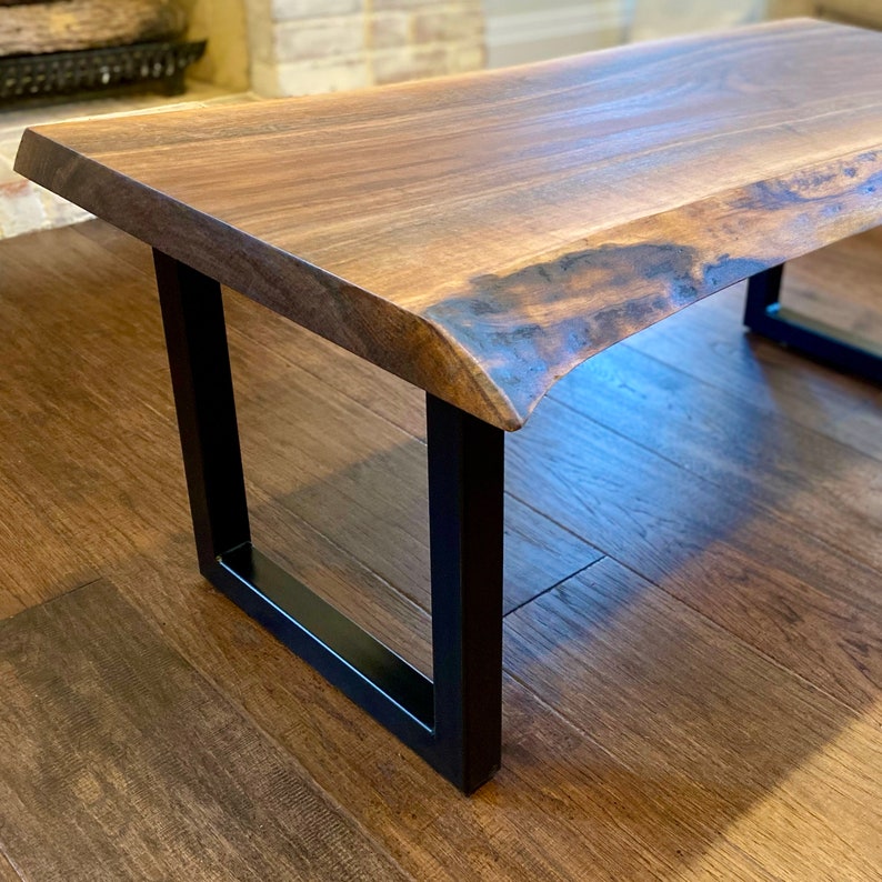 Black Walnut Live Edge Wood Coffee Table - Etsy