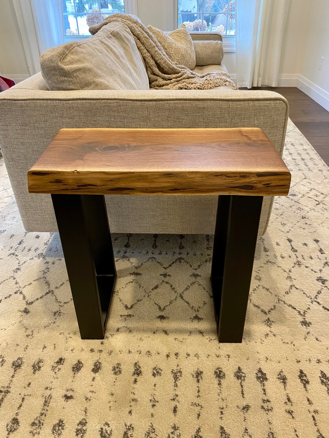 Custom Made Black Walnut Live Edge Side/end Table - Etsy
