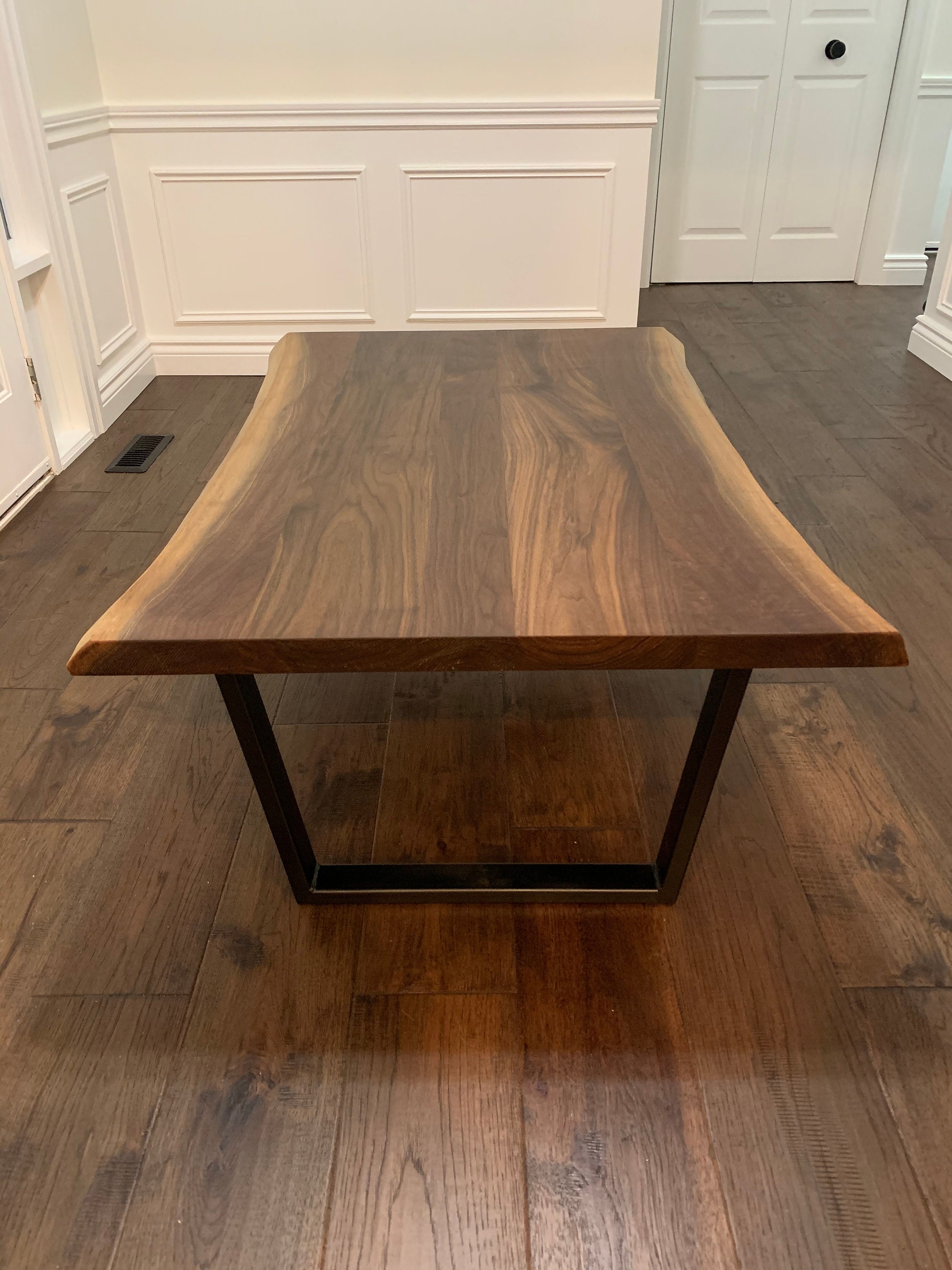 Black Walnut Live Edge Wood Coffee Table | Etsy Canada
