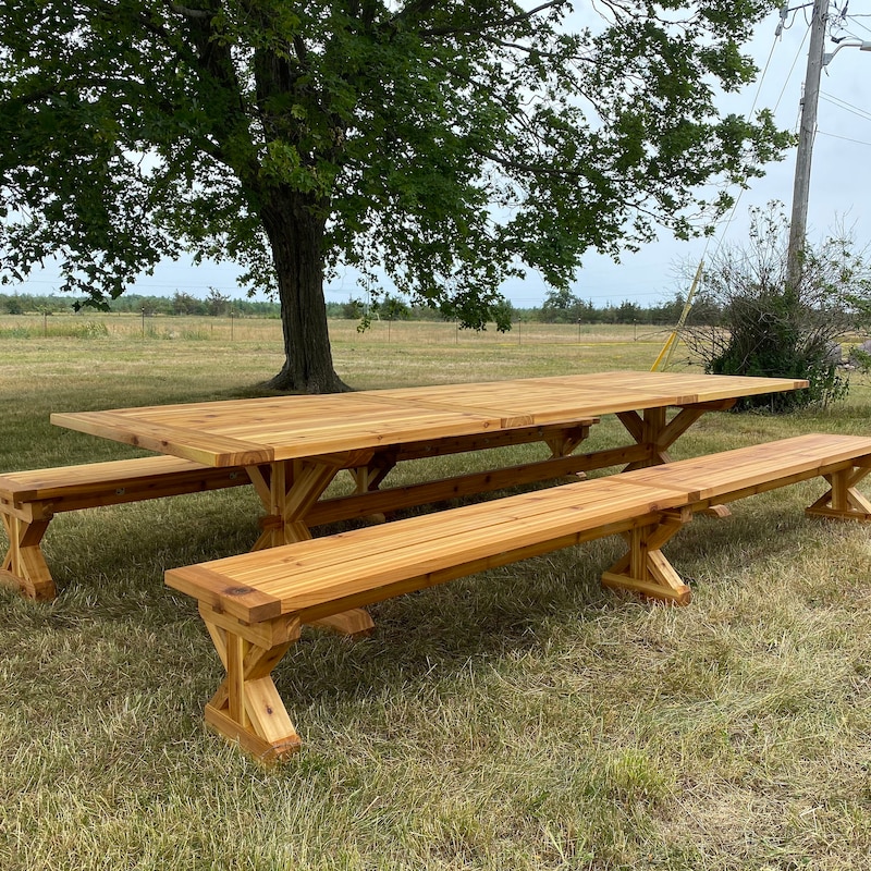 Oak Outdoor Table - Etsy