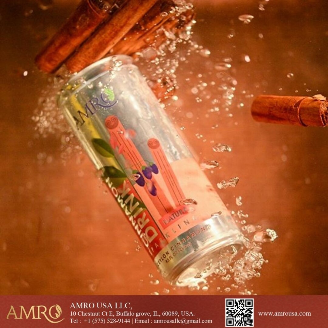 Cinnamon Sparkling Drink, 8.5 Fl Oz, Natural Ceylon Cinnamon Extract ...