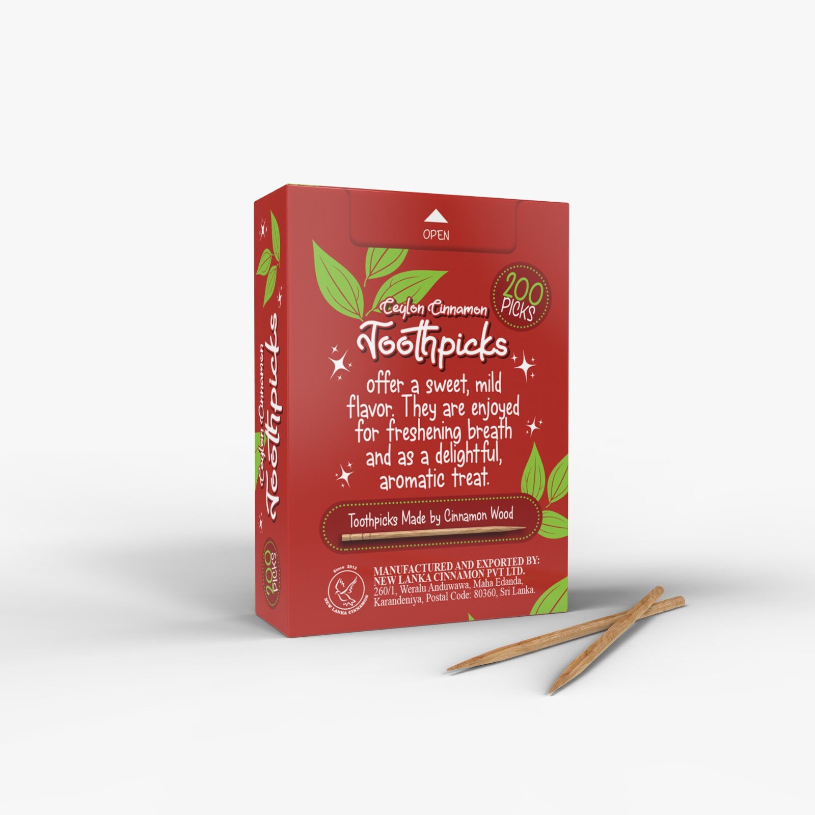 Ceylon Cinnamon Toothpicks, Party-time Toothpicks, 200 Counts, Cinnamon ...