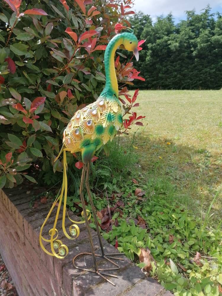 Metal Tall Standing Peacock - Etsy UK