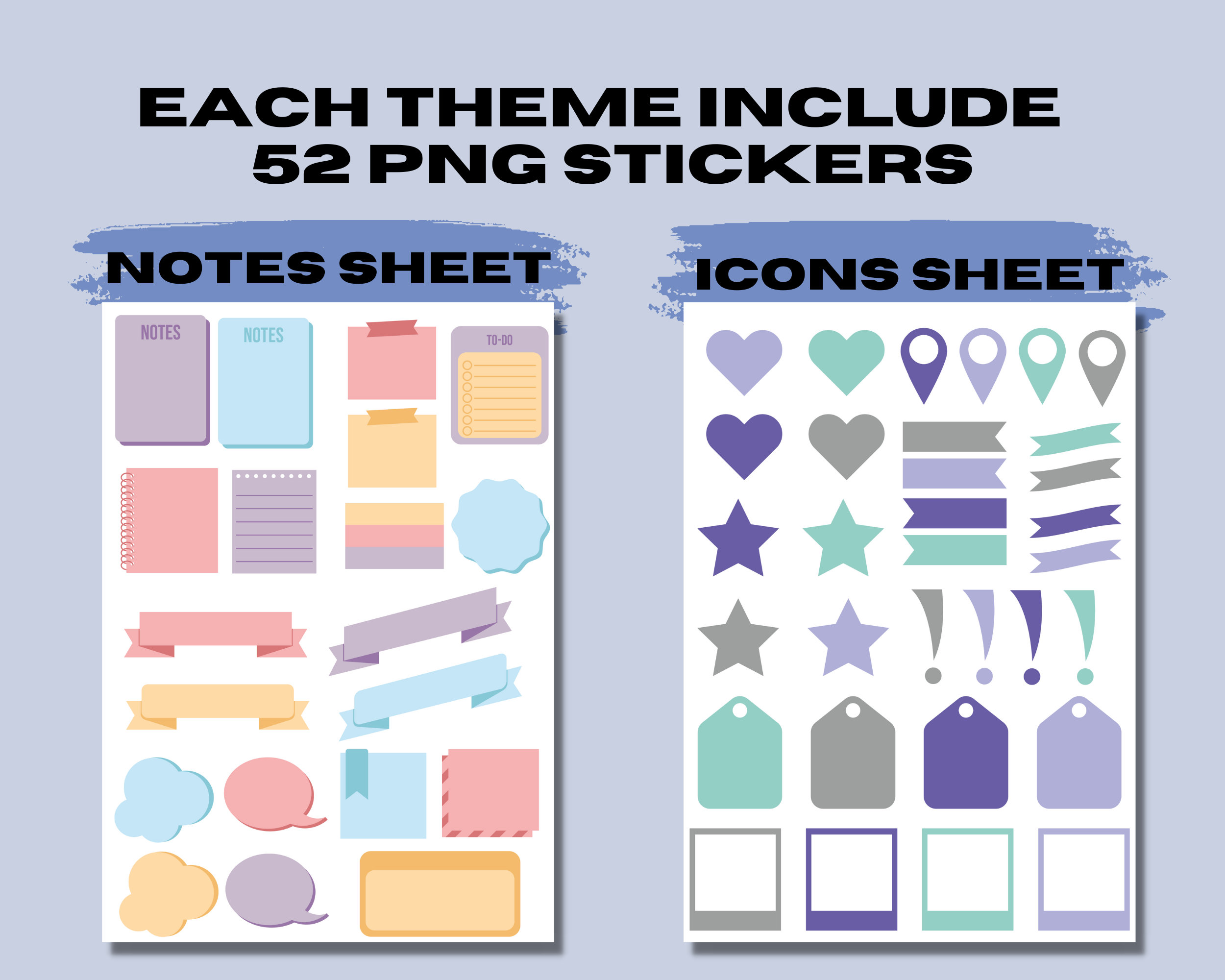 250+ Digital Stickers for Your Notes, Digital Stickers Bundle ...