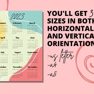 2023 Printable Wall Calendar, Office Calendar for Your Desk, Digital ...