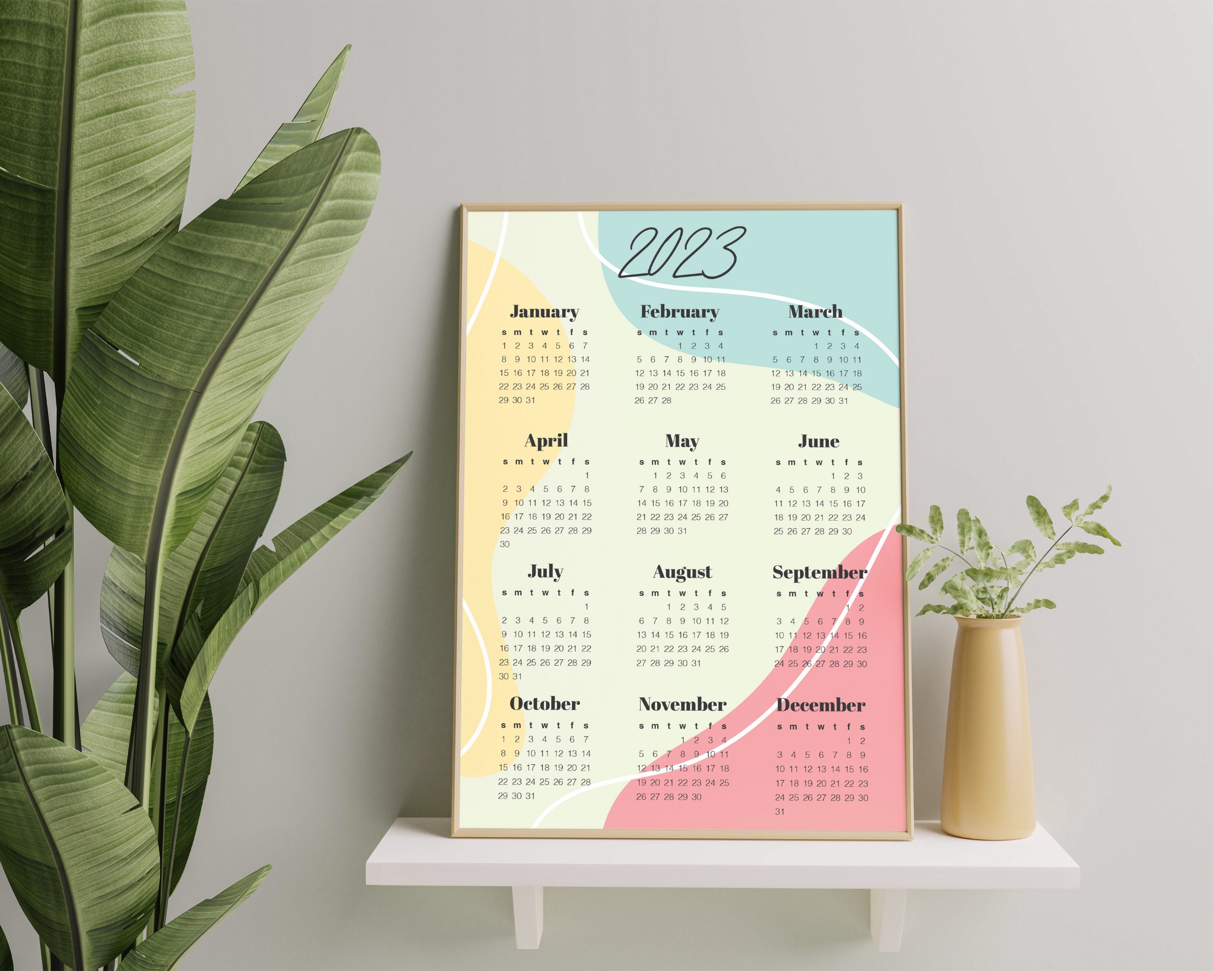 2023 Printable Wall Calendar, Office Calendar for Your Desk, Digital ...