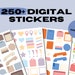 250 Digital Stickers for Your Notes, Digital Stickers Bundle, Goodnotes ...