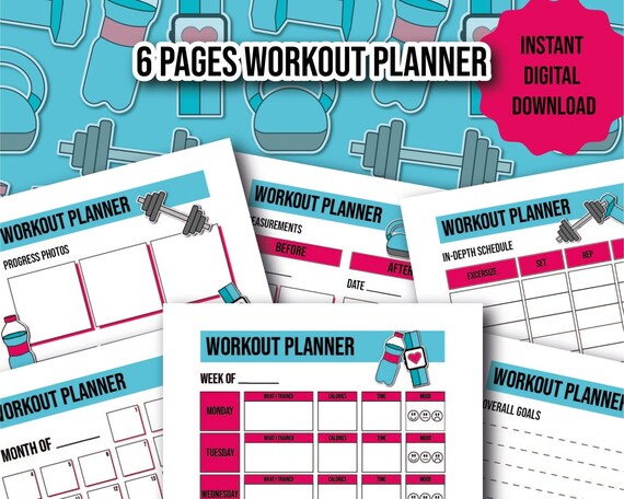 Workout Planner to Track Your Progresses Monthly and Daily - Etsy
