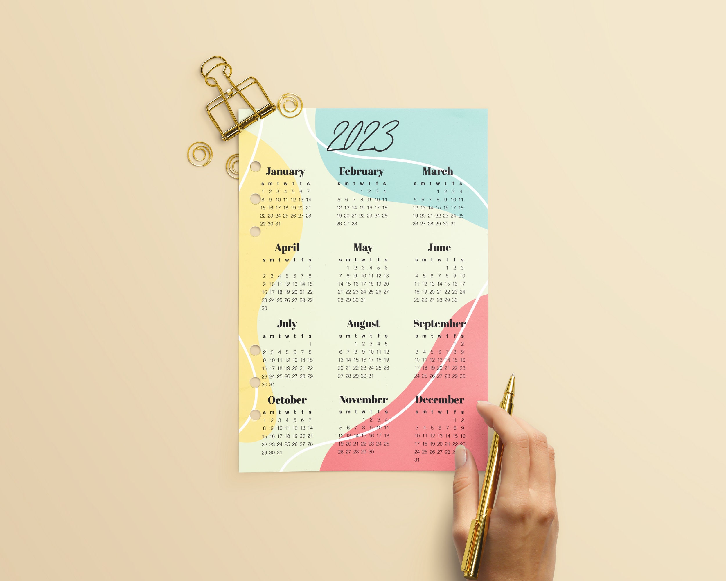 2023 Printable Wall Calendar, Office Calendar for Your Desk, Digital ...