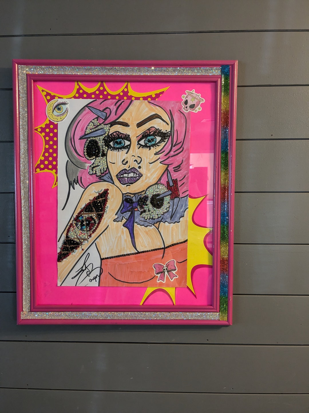 Rhinestone Pop Art - Etsy