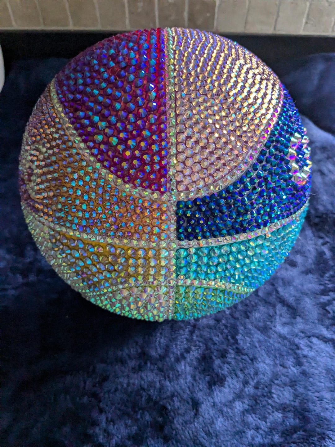 Crystal Glass Rhinestone Basketball - Etsy