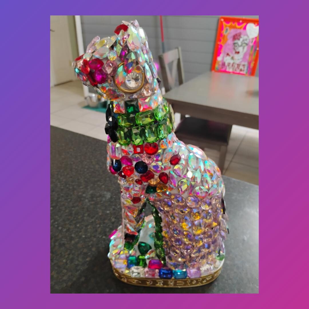 Large Rhinestone Statue - Etsy