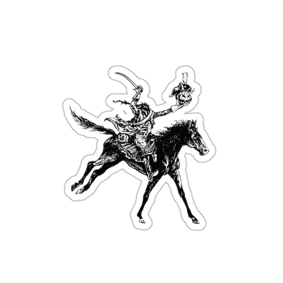 Headless Horseman Sticker, Halloween Decal, Classic Spooky Sticker ...