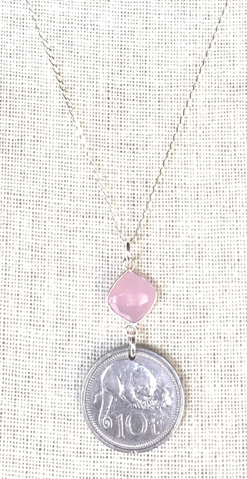 1995 Papau New Guinea 10 Toea Coin With Natural Pink - Etsy