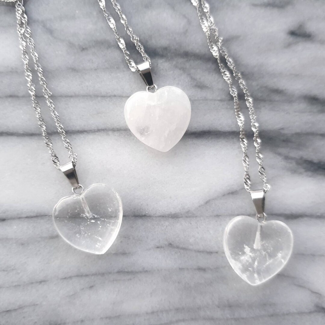 Natural Stone Healing Stone Crystal Heart Rock Crystal Rose Quartz ...