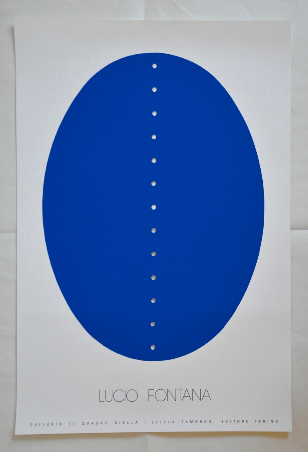 Lucio Fontana, Original Poster Gallery 60-70st Silkscreen on Perforated ...