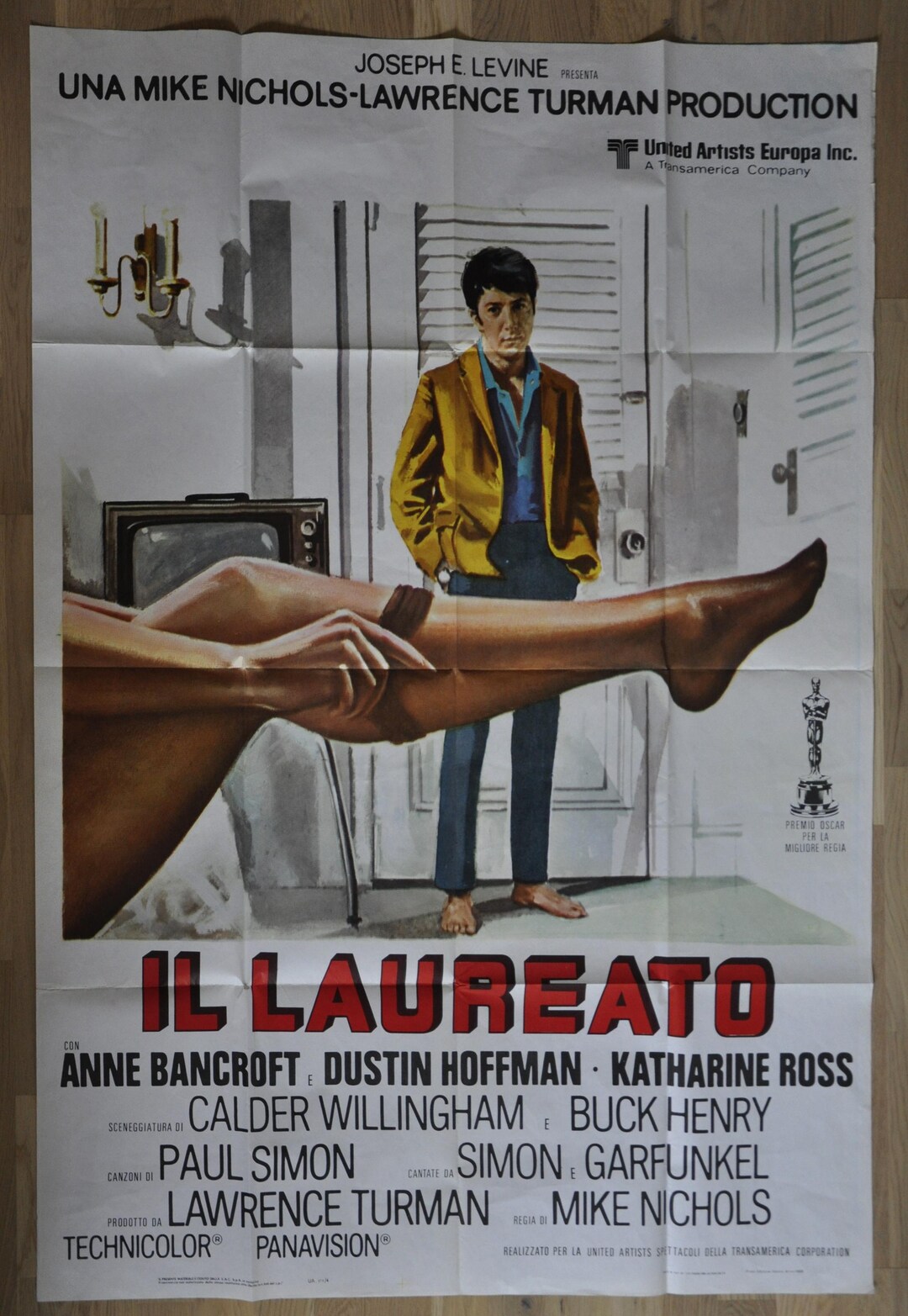 The Graduate Dustin Hoffman 1968 Original Poster 2 Sh 140 X 100 Cm ...