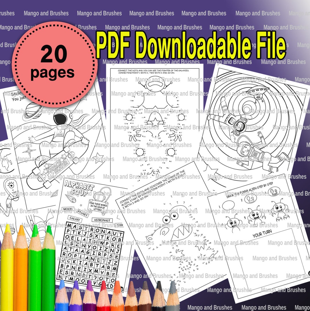 Space Coloring Sheets for Kids INSTANT DOWNLOAD | Space Coloring ...