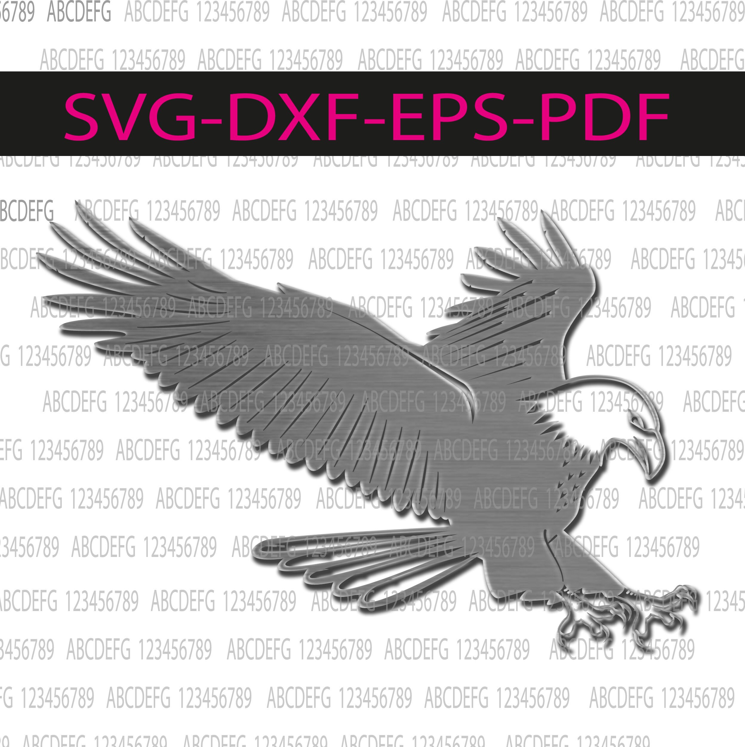American Eagle - Dxf Svg - Mixed Media Graphics Digital Download - CNC ...