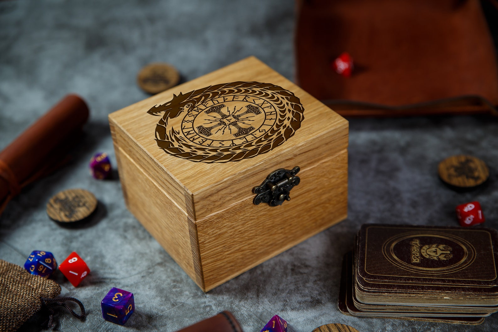 Dice Box Dice Holder Viking Games Game Master Gift Wooden - Etsy