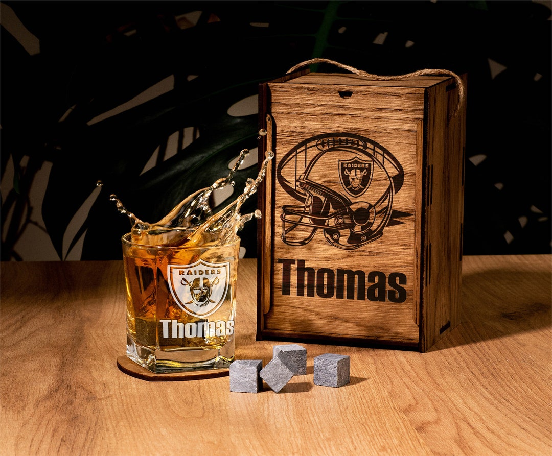 American Football Fan Gift Whiskey Glass Set Denver Broncos Football ...