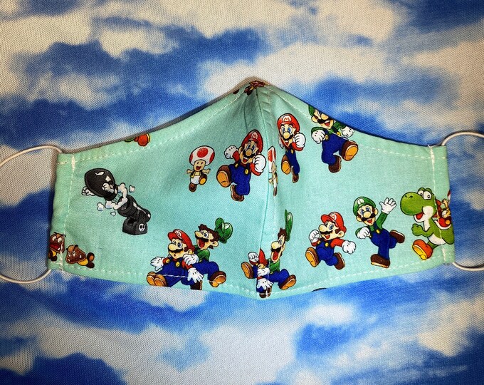 Cap Facemask Súper Mario Print /safe Mask/cotton/ Mask/allergy Mask ...