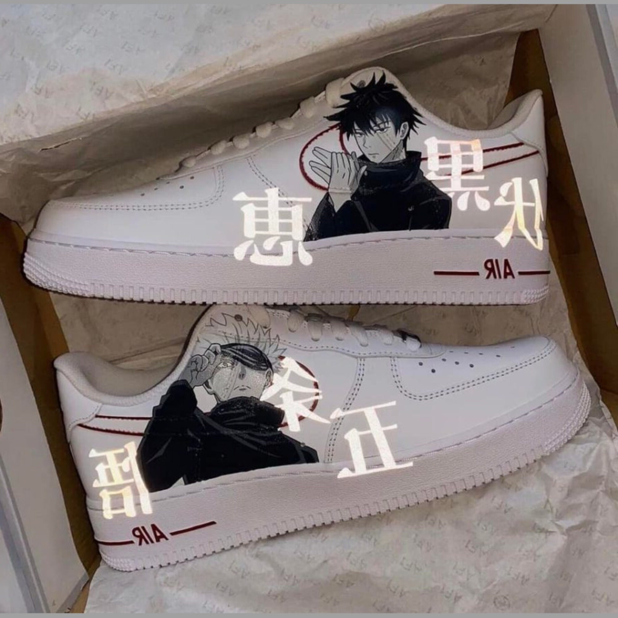 Jujutsu Kaisen Megumi X Gojo Air Force 1 Custombuy Now: - Etsy UK