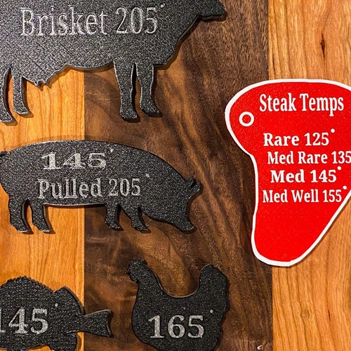 BBQ Grill Temperature Decal Beef Pork Poultry. Cow Pig | Etsy