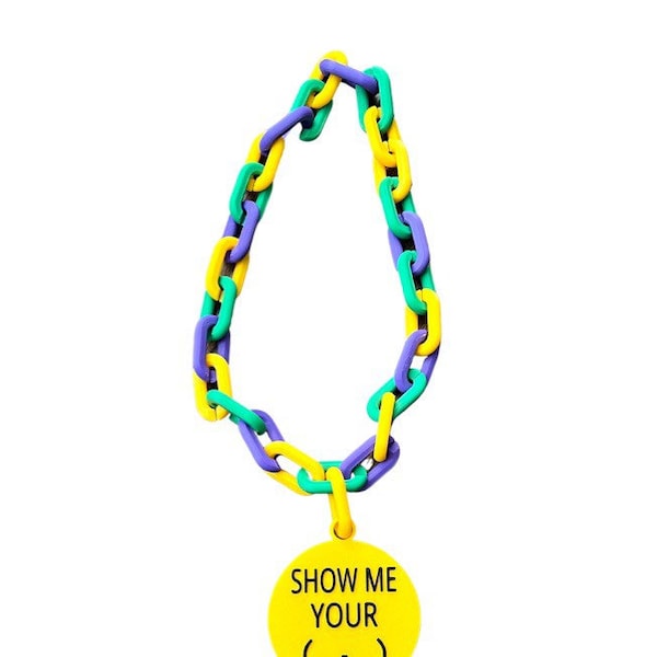 Mardi Gras Necklace - Etsy